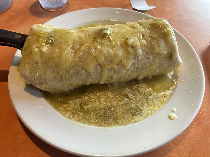 The breakfast burrito &ndash; a cross-cultural masterpiece wrapped in a warm tortilla and bathed in green chile sauce that would make both Hawaii and Mexico proud.