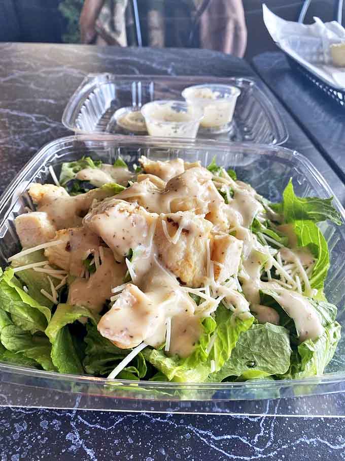 Even the Caesar salad gets the respect it deserves, with crisp romaine, house-made croutons, and delicate shavings of Parmesan that melt slightly on your tongue.