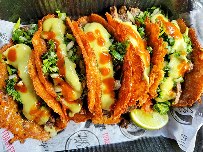 Carne Asada Keto Taco: Crispy cheese shells cradle seasoned beef in a low-carb miracle that proves dietary restrictions don't have to restrict flavor.