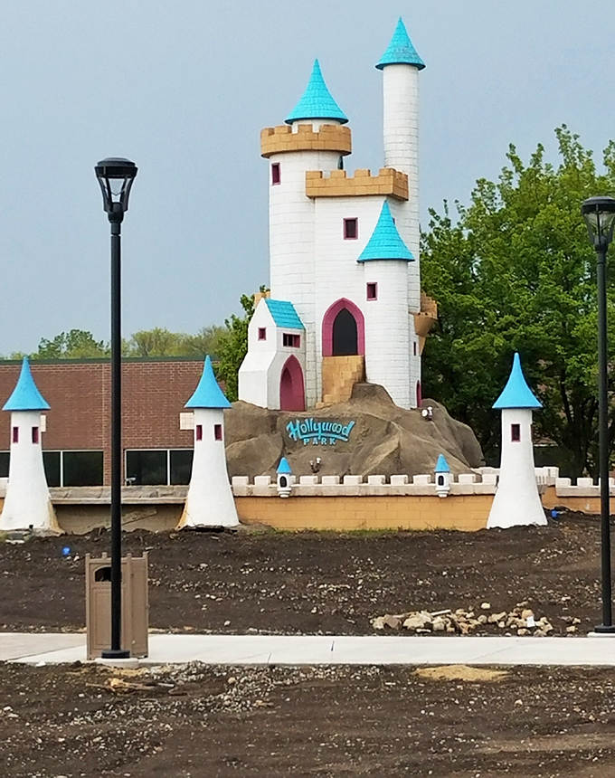 Fairytale dreams come to life with this whimsical castle complete with turquoise turrets, standing guard over the entertainment kingdom.