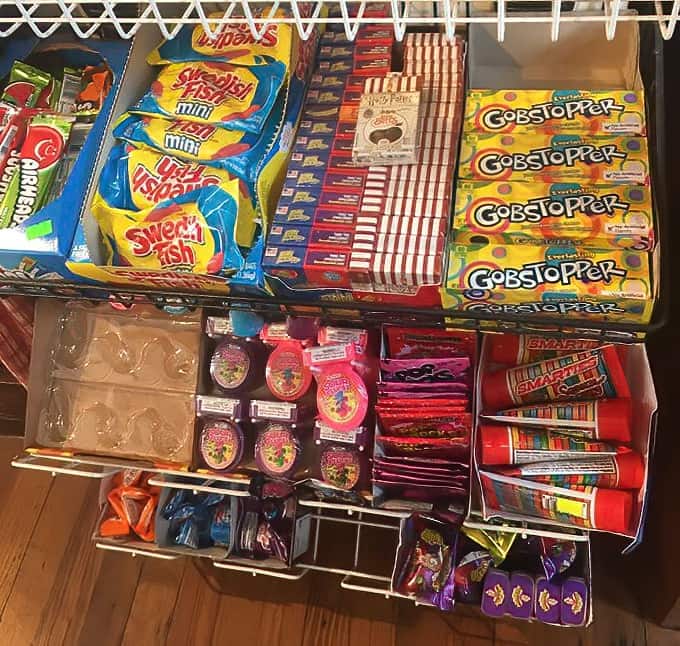 A candy selection that would make Willy Wonka nod approvingly while reaching for his wallet to stock up.