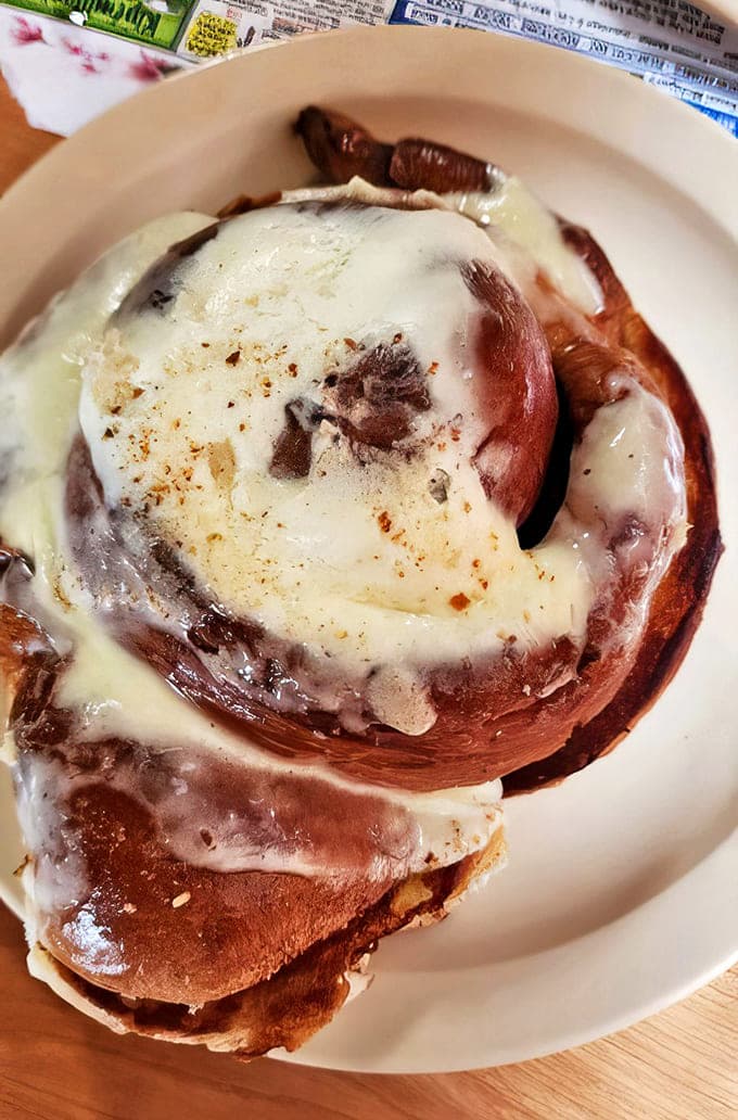 A spiral of morning bliss topped with toasted marshmallow &ndash; proof that someone in that kitchen really, really loves you.