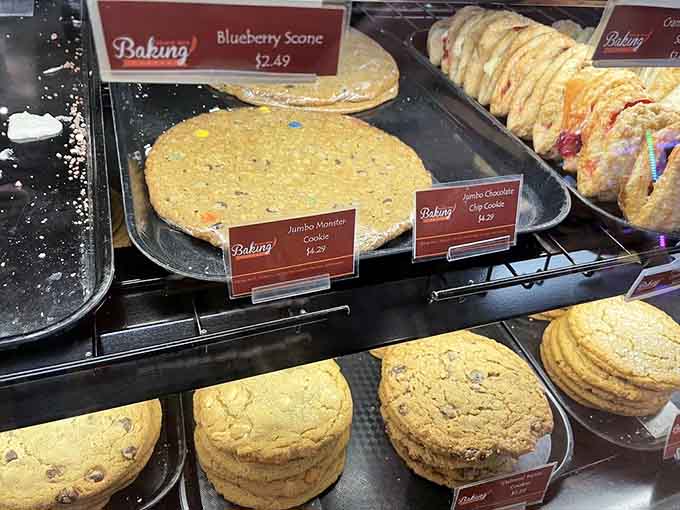 Jumbo cookies and scones that could double as breakfast, lunch, or emotional support during long drives.