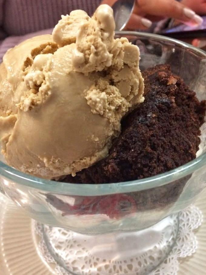 Coffee ice cream meets brownie &ndash; a combination that makes you wonder why anyone would ever skip dessert for actual coffee.
