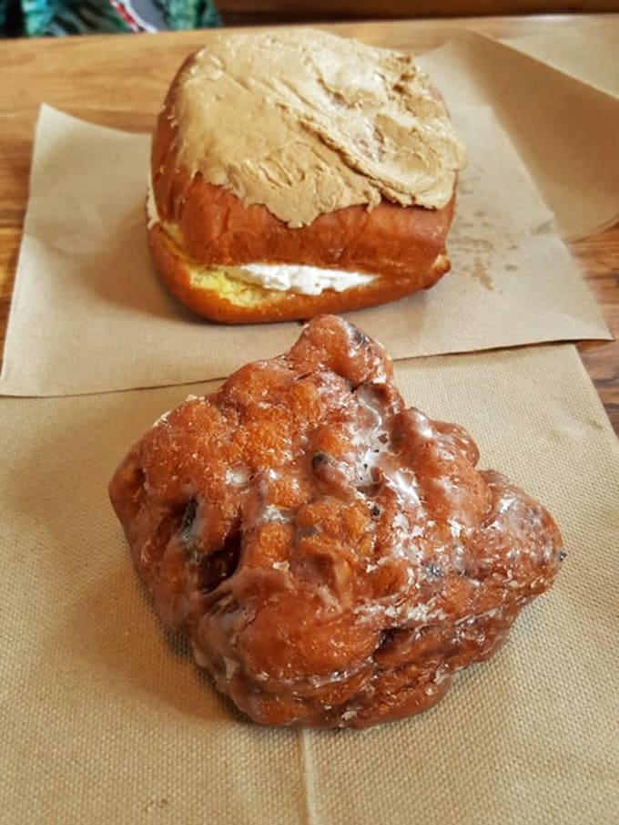 The blueberry fritter meets its maple-glazed cousin, creating a pastry lineup that would make any breakfast table jealous.