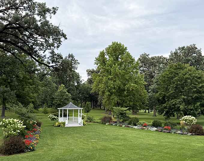 Hopkins Park's gazebo and manicured gardens create those picture-perfect moments that make your Instagram followers actually jealous.