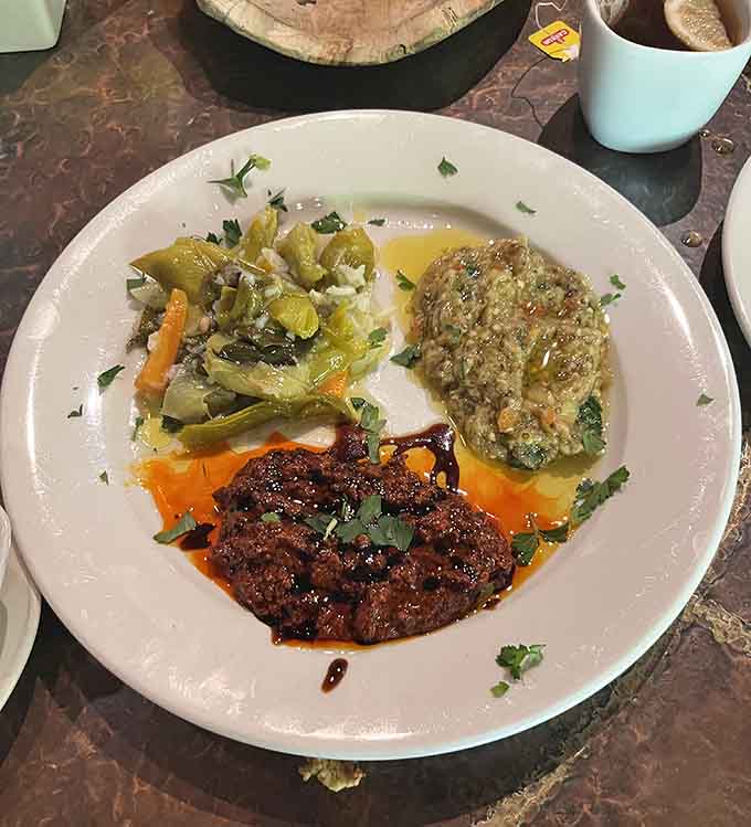 The Mezeh Plate offers a greatest hits collection of Turkish flavors for the delightfully indecisive diner.