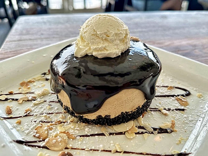 Dessert arrives looking like it belongs in a fancy magazine, but tastes even better than it photographs, which is saying something.