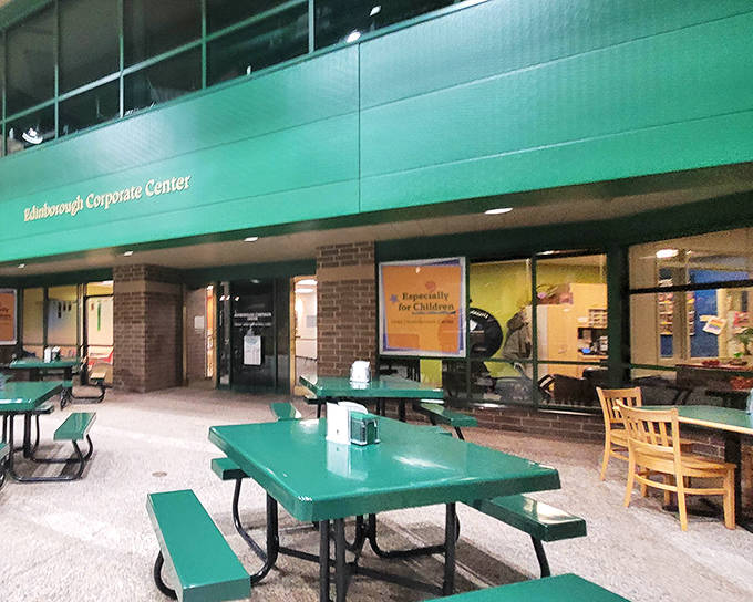 The park's dining area offers a chance to refuel between adventures, with comfortable seating for families needing a snack break.