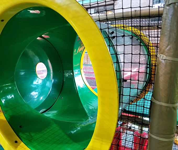 These tubes twist and turn like a hamster habitat designed by someone with a sense of humor and no fear.