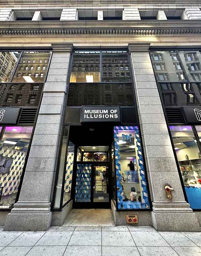 The Museum's classic stone fa&ccedil;ade on Washington Street gives no hint of the reality-warping wonders inside. Talk about hiding in plain sight!