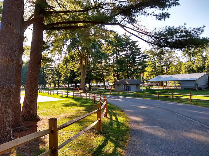 Walkways leading to the water that make you feel like you're in a vacation commercial, except this is actually real and in Ohio.