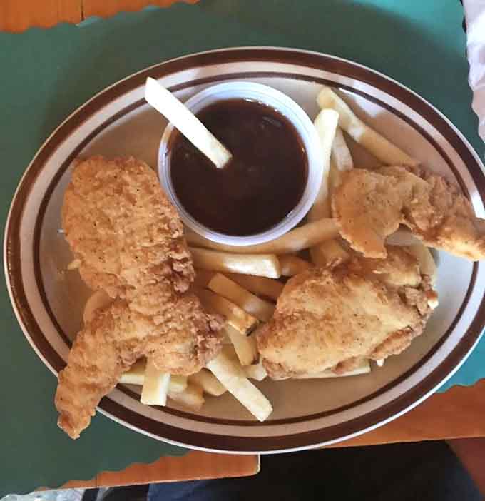 Chicken tenders that actually taste like chicken, breaded and fried to crispy perfection for kids and adults alike.