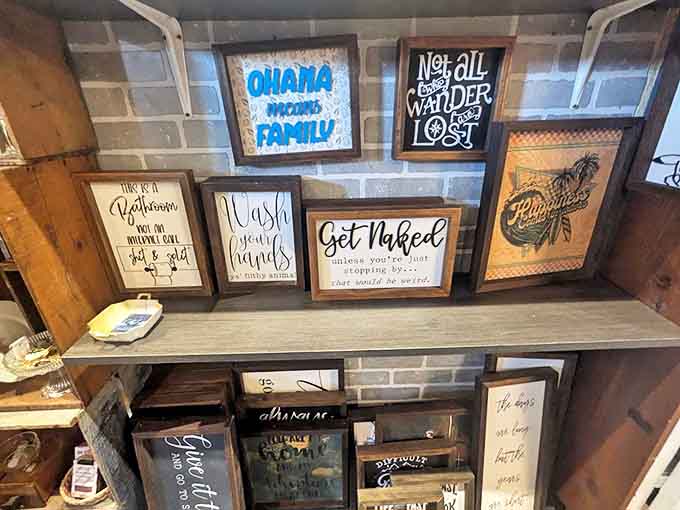 From cheeky humor to heartfelt sentiments, these framed pieces offer walls with personality &ndash; and occasionally questionable advice.
