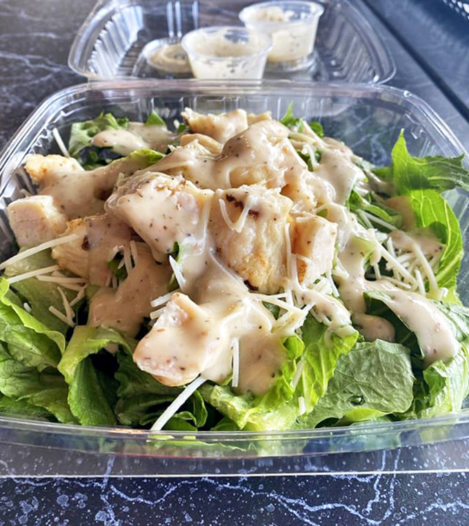 This Grilled Chicken Caesar proves salads needn't be boring – fresh greens, tender chicken, and parmesan create a protein-packed flavor bomb.