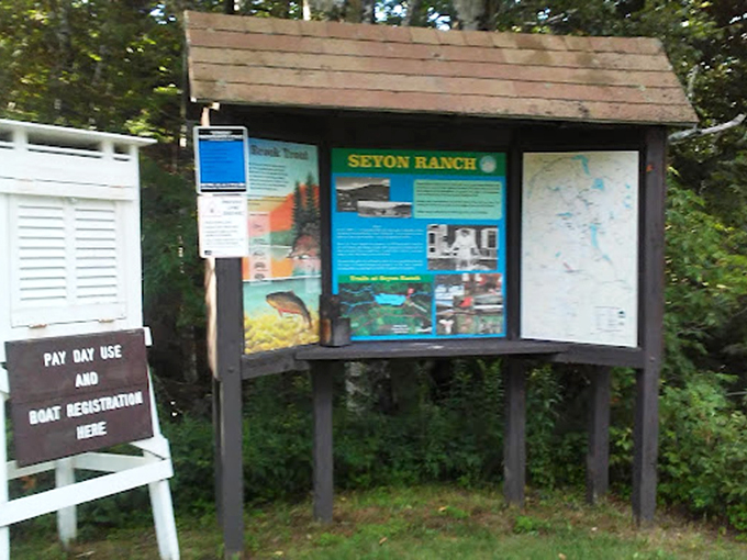 The old-school information board - because sometimes the best adventures start with actual paper maps.