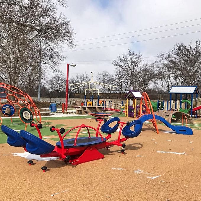 The Harmony Playground brings new meaning to "child's play" with equipment so fun even adults will be tempted to take a turn.