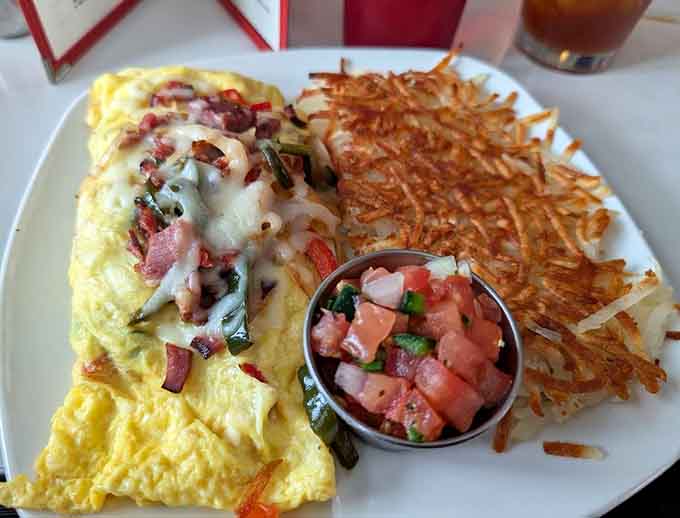 The Denver omelet comes loaded with all the good stuff, proving that sometimes classics become classics for excellent reasons.