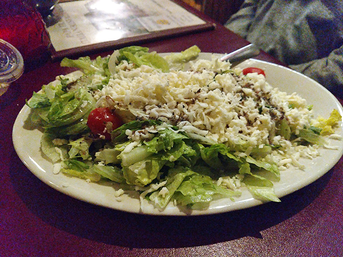 Even the house salad gets the respect it deserves &ndash; crisp greens topped with just enough cheese to remind you you're still in an Italian restaurant.