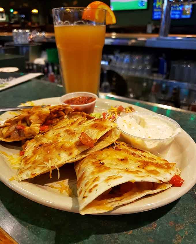 Quesadillas come loaded with melted cheese and fillings, cut into perfect triangles that are ideal for sharing or not, we won't judge.