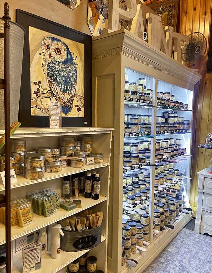 Dixie Belle Chalk Mineral Paint sits ready to transform tired furniture into Instagram-worthy pieces that'll make your friends jealous of your skills.