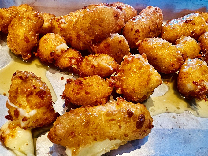 Golden-fried pockets of melty goodness with a sweet maple finish &ndash; proof that Maine knows comfort food.