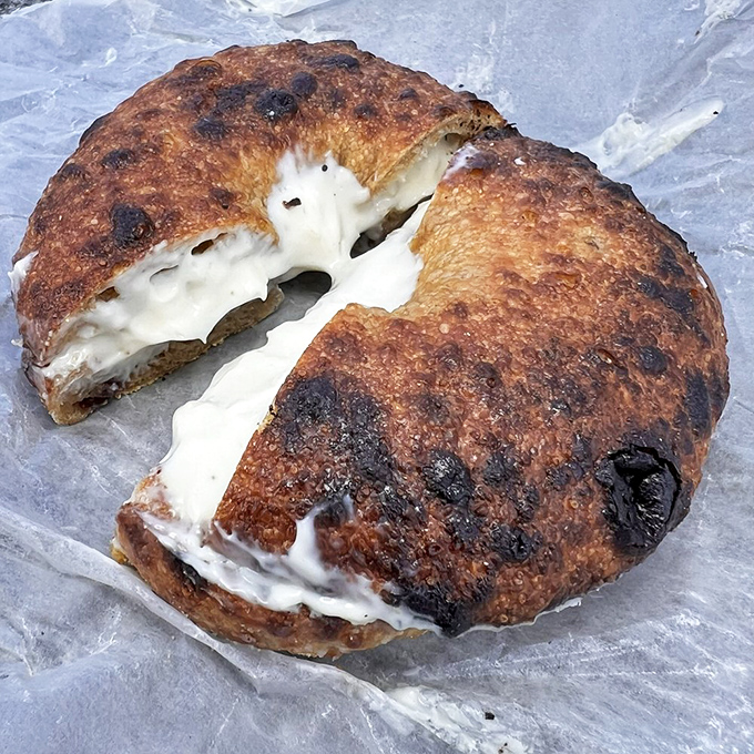 When cream cheese meets the residual heat of a freshly baked bagel, magic happens in this simple yet transcendent breakfast treat.