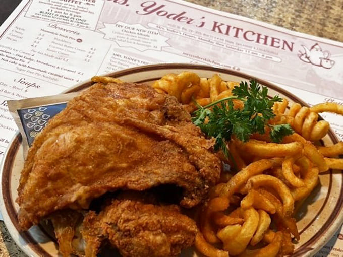 That crispy coating on the fried chicken could make a vegetarian reconsider their life choices, honestly.
