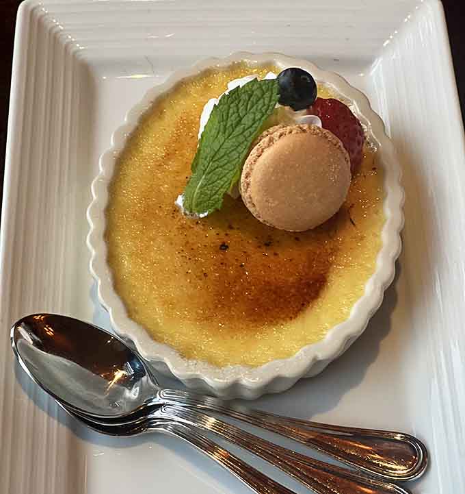 Cr&egrave;me br&ucirc;l&eacute;e with its crackling caramelized top is the sweet finale your meal deserves, elegant simplicity that never goes out of style.