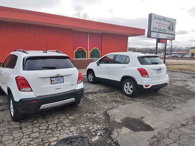 Parking Area: Don't let the modest exterior fool you—culinary greatness often hides in plain sight, waiting for adventurous eaters to discover it.