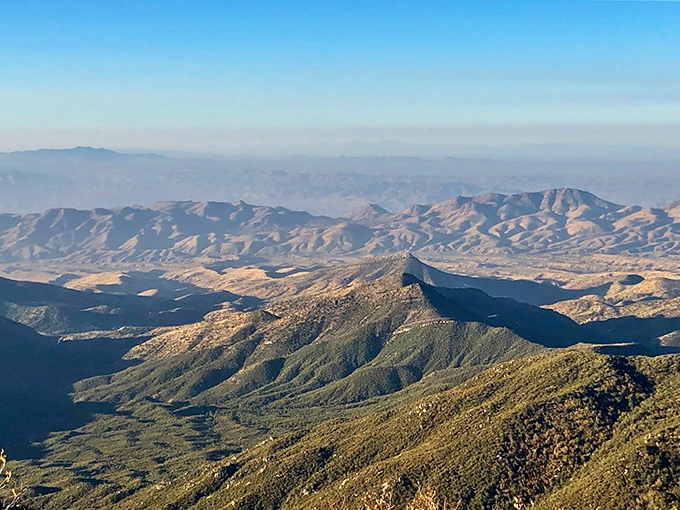 Behold, nature's own layer cake! These mountains are stacked higher than a club sandwich at a New York deli, and twice as satisfying.