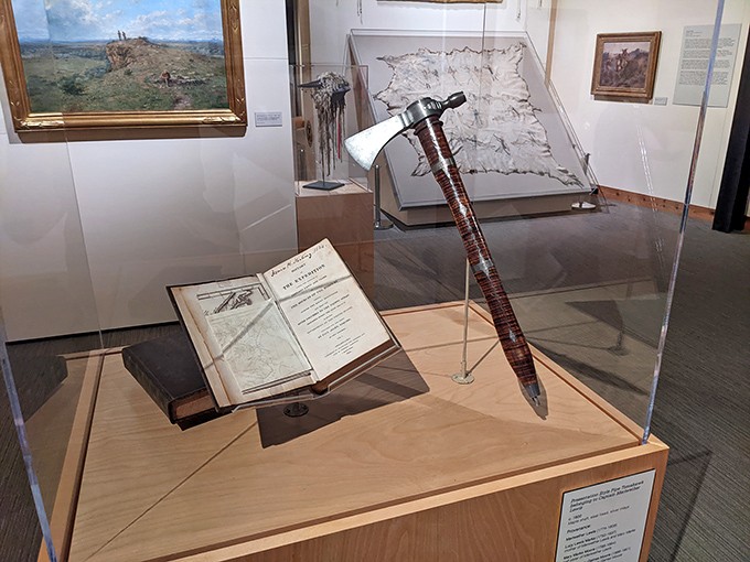 This pipe tomahawk represents the cultural exchange between Native Americans and European settlers &ndash; part weapon, part ceremonial object.