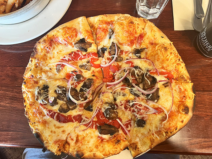 Wood-fired pizza with that perfect char that only comes from a real flame and a whole lot of pizza-making passion. 