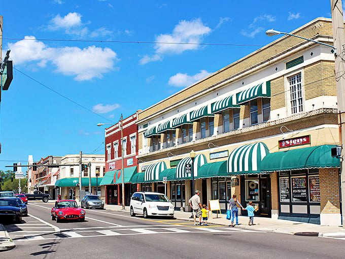 Strolling down Main Street feels like walking through a living postcard, complete with charming awnings and locally-owned shops.