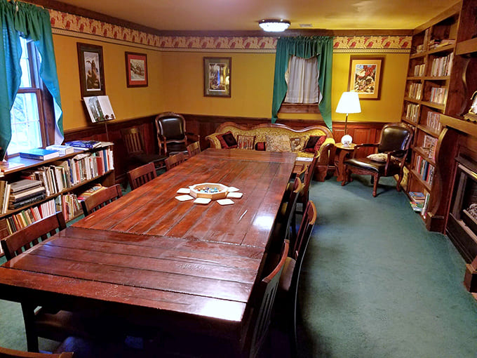 The library invites quiet contemplation, perfect for pretending you're researching ancient mysteries or just enjoying a good book.