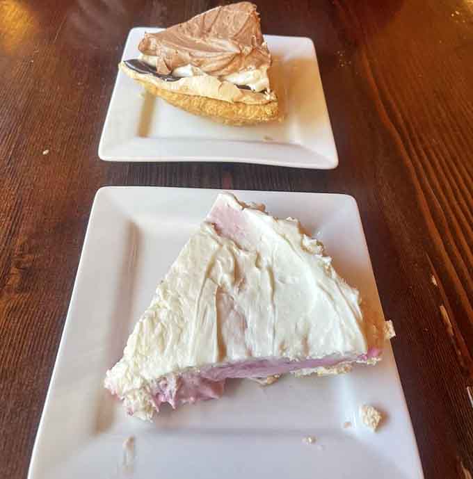 Multiple cream pies lined up like delicious soldiers ready to wage war on your diet plans and win decisively.