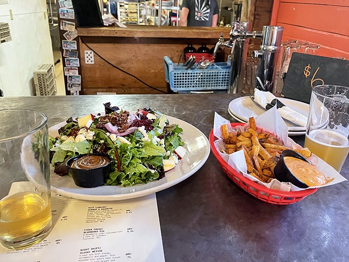 Fresh, vibrant salads and hand-cut fries prove that even the sides get star treatment at this Northeast Kingdom gem.