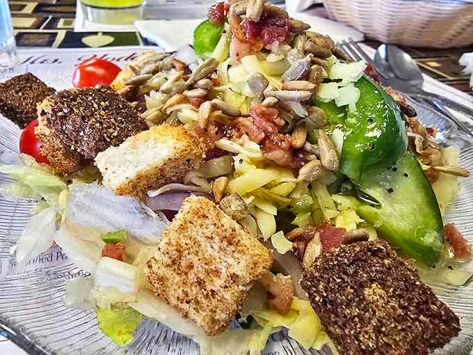 Even the salads at Mrs. Yoder's Kitchen deserve attention, with fresh ingredients and homemade dressings that put chain restaurants to shame.