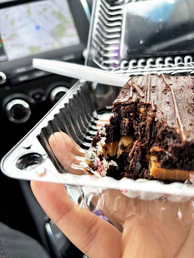 That moment when chocolate meets caramel in a brownie so rich it should file its own tax return.