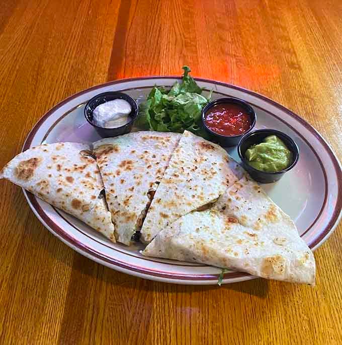 Quesadillas grilled until crispy and stuffed with melted cheese, because sometimes simple is simply the best approach.