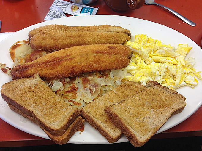 Breaded fish for breakfast might sound unusual, but paired with eggs and hash browns, it's a Lake Superior tradition worth embracing wholeheartedly.
