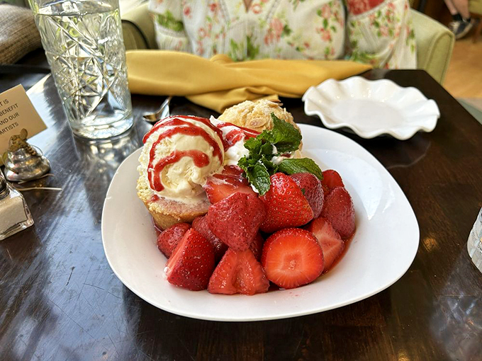 Summer on a plate: This strawberry shortcake is so fresh, you can almost hear the berries giggling. 