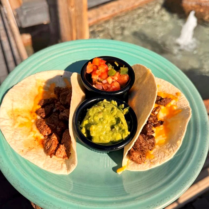 Street tacos done right - simple, authentic, and topped with fresh guacamole and pico de Gallo.