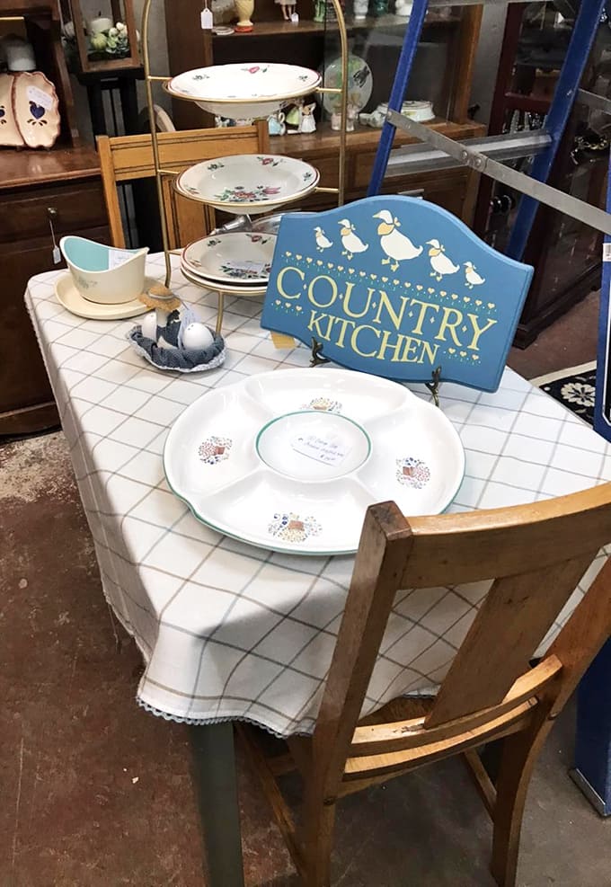 When furniture was built to outlast generations, not just survive one apartment lease, as this charming vintage dining setup proves beautifully.