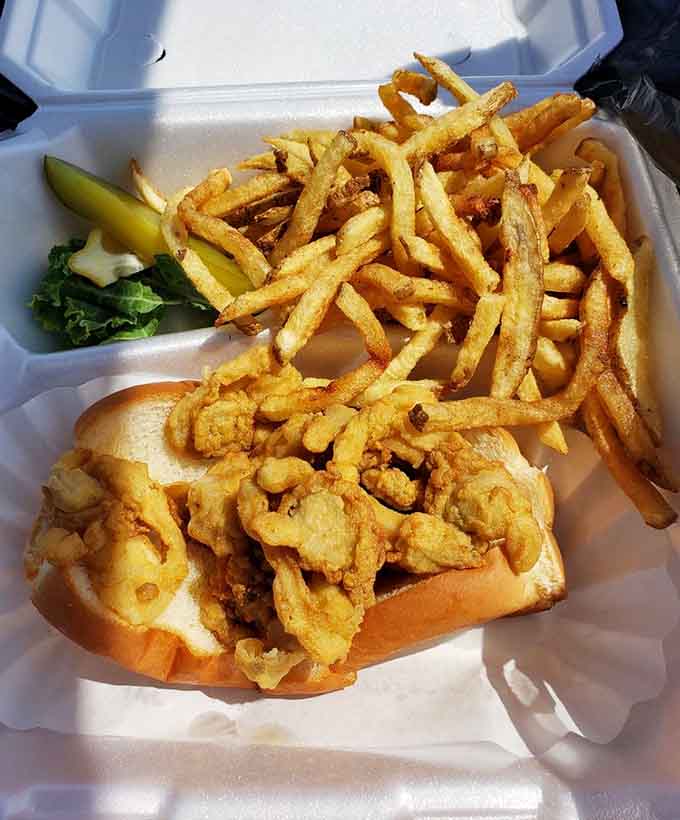 This whole belly clam dinner showcases Maine's coastal bounty with tender, flavorful clams that'll convert even the most skeptical seafood newcomers into believers.