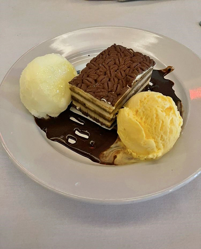 Coffee-kissed layers create the perfect finale to your meal &ndash; neither too sweet nor too heavy, just absolutely right.