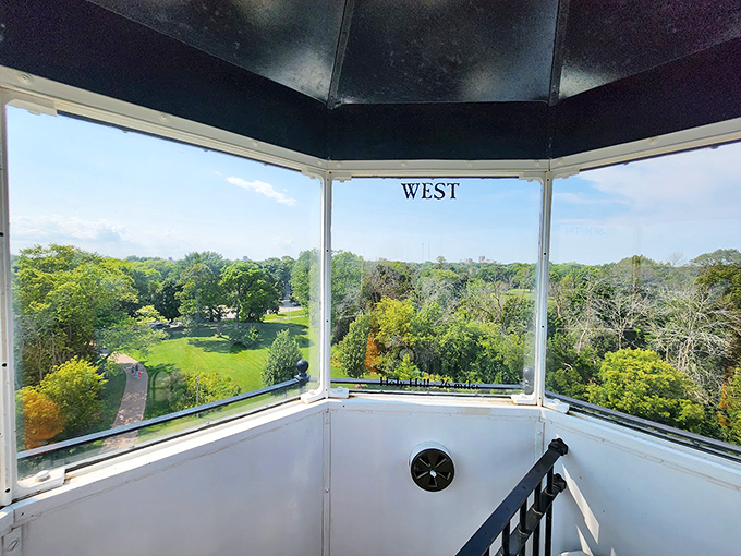 Talk about a room with a view! Lake Michigan stretches out like nature's own infinity pool. Who needs TV when you've got this?