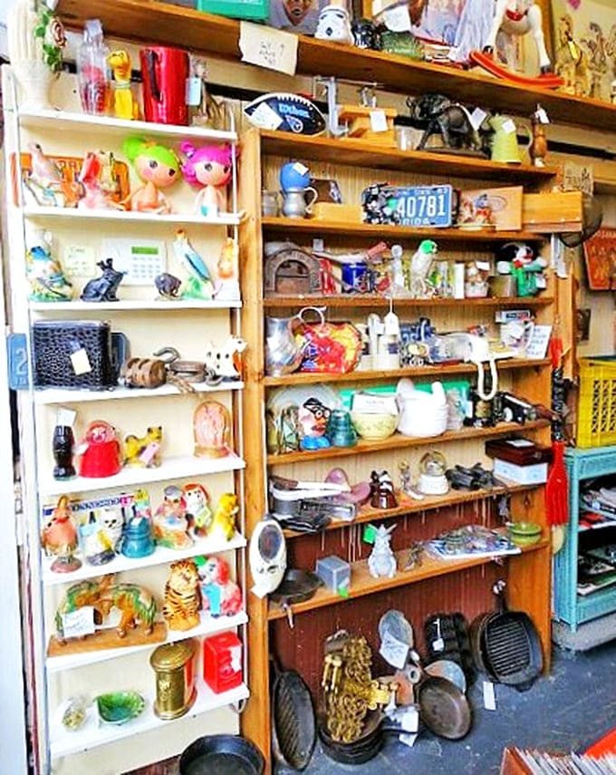 Shelves packed with nostalgic knick-knacks and everyday objects that have somehow, magically, transformed into collectibles simply by surviving long enough.