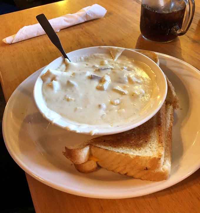 Creamy potato soup paired with grilled cheese is comfort food squared, the kind of meal that warms you from the inside out.