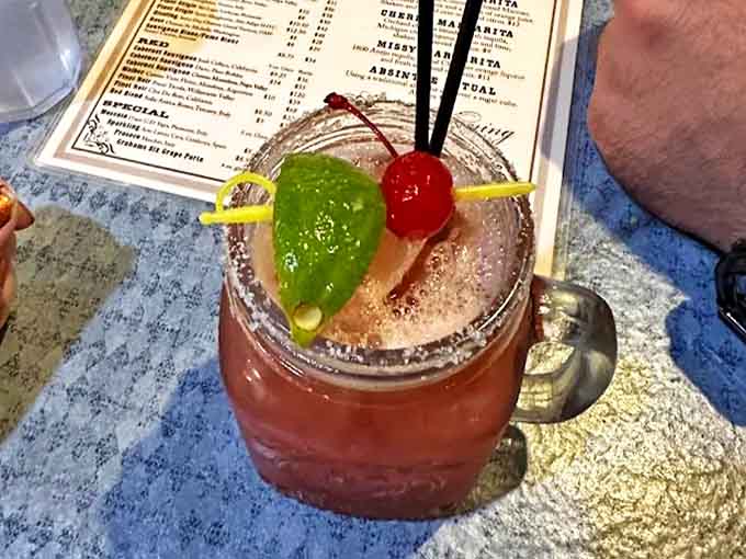 This cherry margarita isn't just a drink—it's liquid vacation with a sugared rim that makes every sip feel like you're playing hooky from real life.